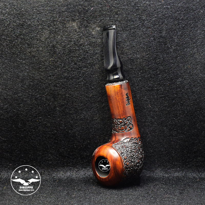 پیپ داپر قهوه‌ای گلدار